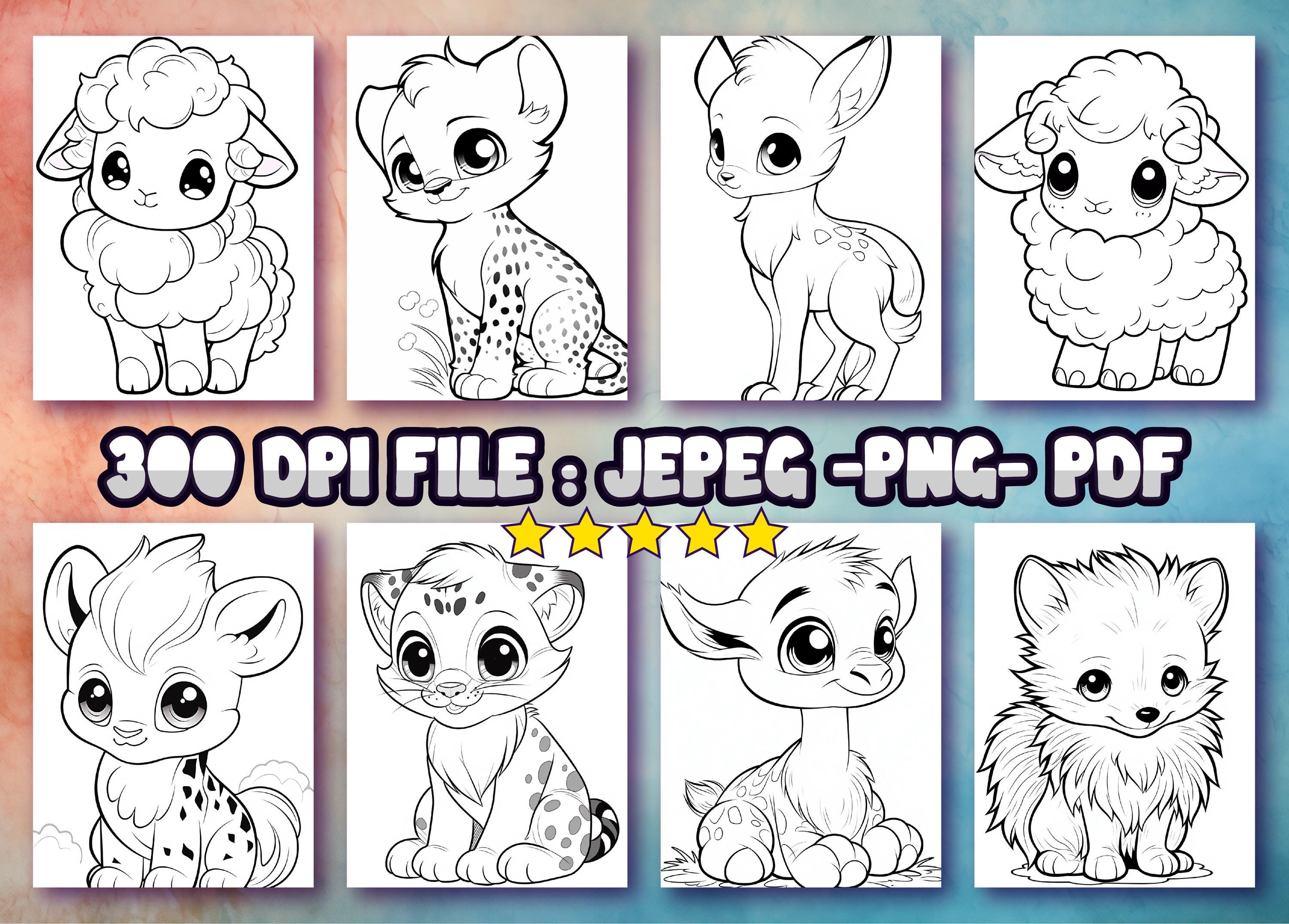 120 Wild Animals Coloring Pages for Kids: Embark on a Cute and Fun ...