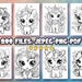 200 Cute Unicorn Coloring Pages for Kids Printable Digital Bundle With ...