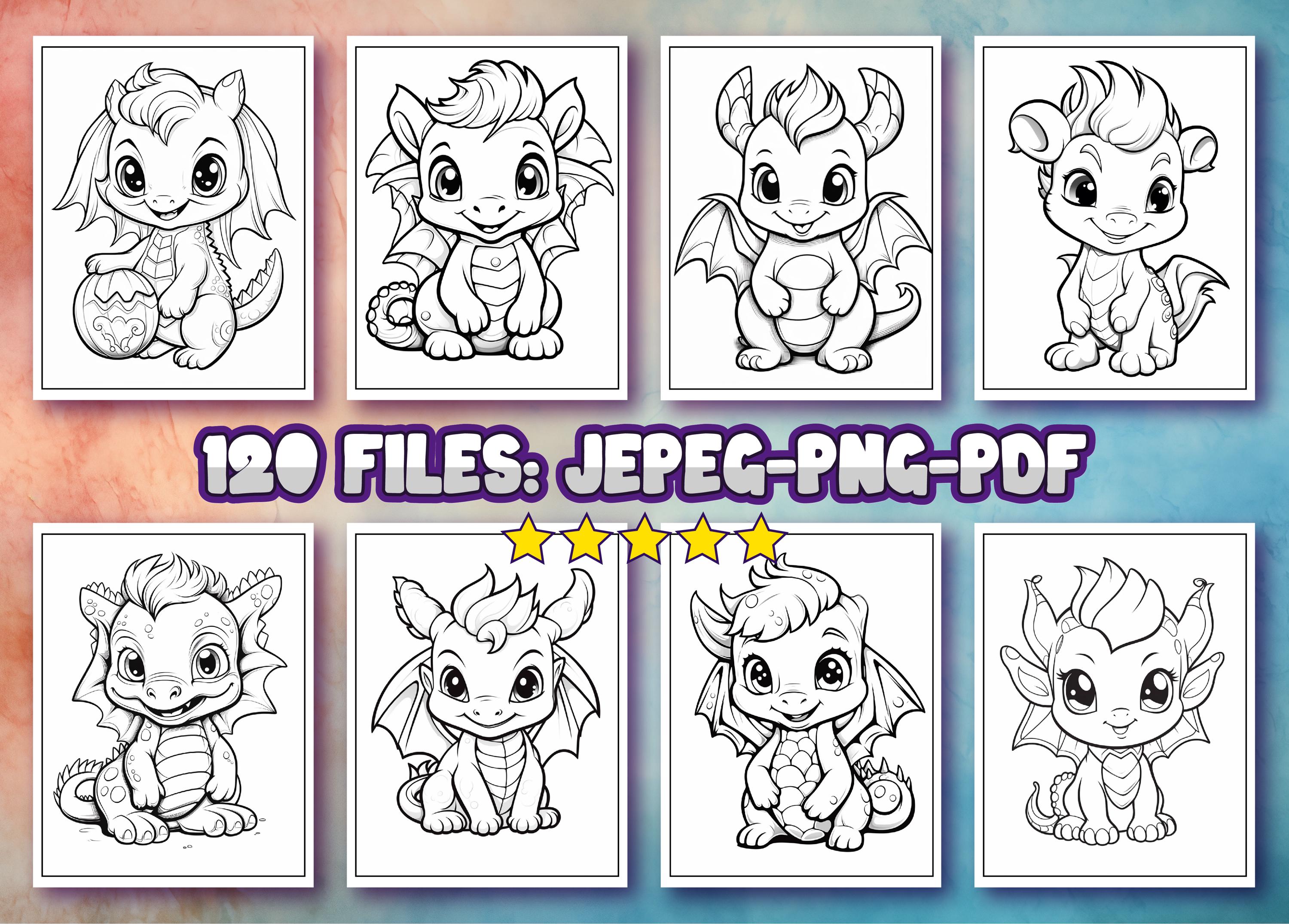 110+ Cute Baby Dragon Coloring Pages for Toddlers – Digital Printable ...