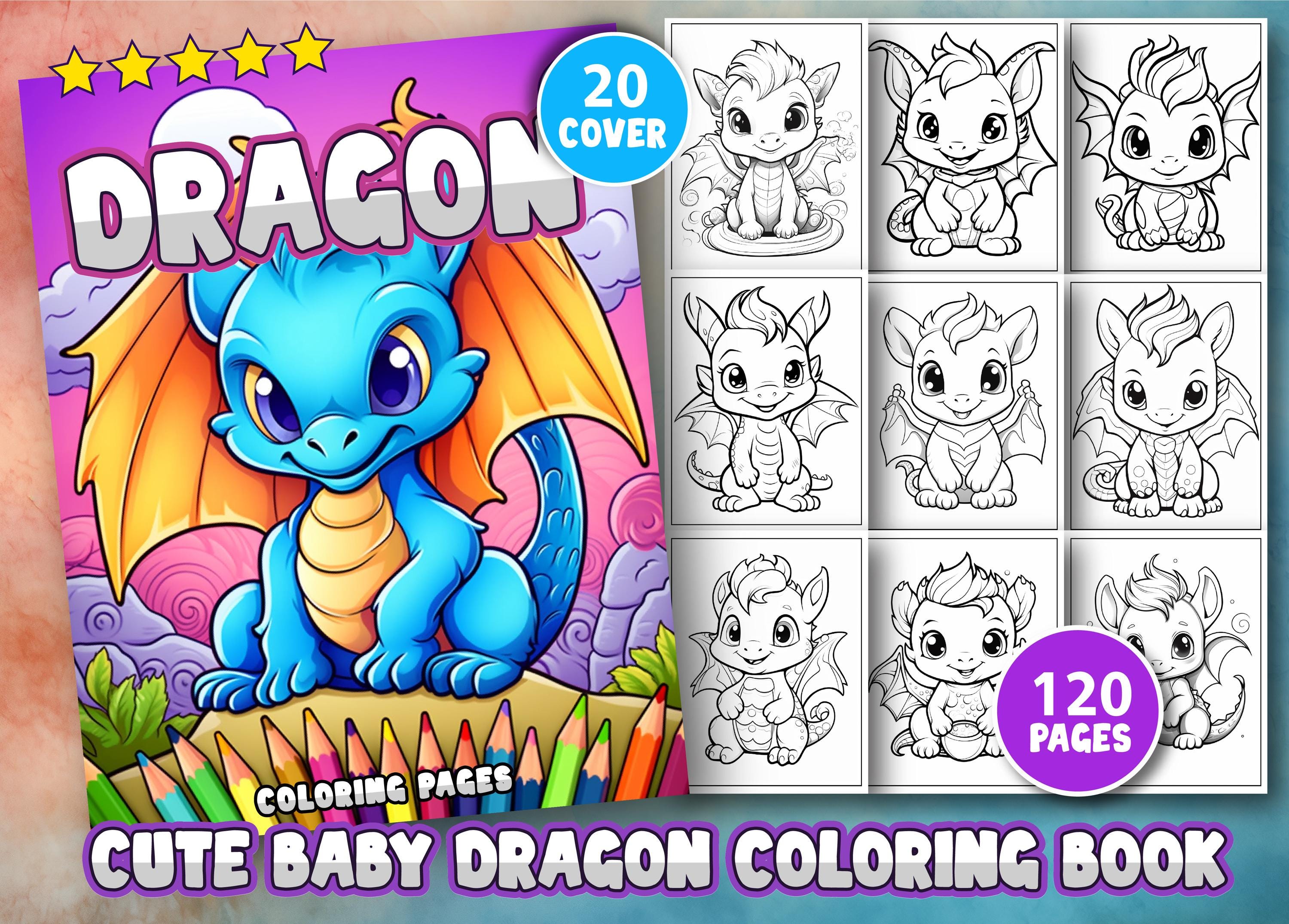 110+ Cute Baby Dragon Coloring Pages for Toddlers – Digital Printable ...