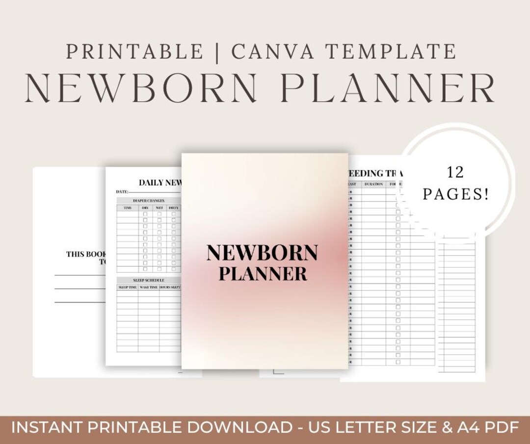Digital Printable Newborn Planner Pregnancy Planner Pregnancy Journal ...