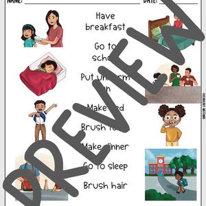 ESL Daily Routines Worksheet Bundle | Phonics | 4 Language Skills and ...