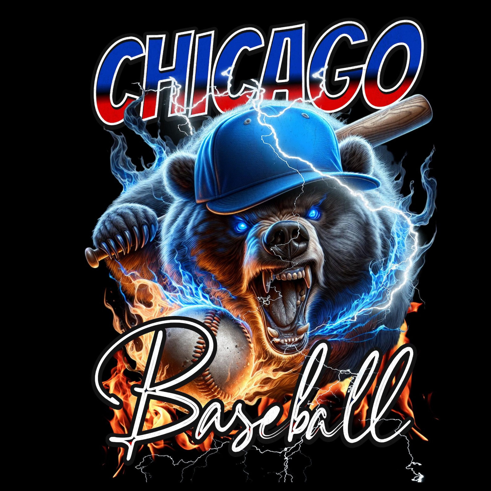 Chicago Baseball Mascot PNG: Game Day Graphic (digital Download) - Etsy