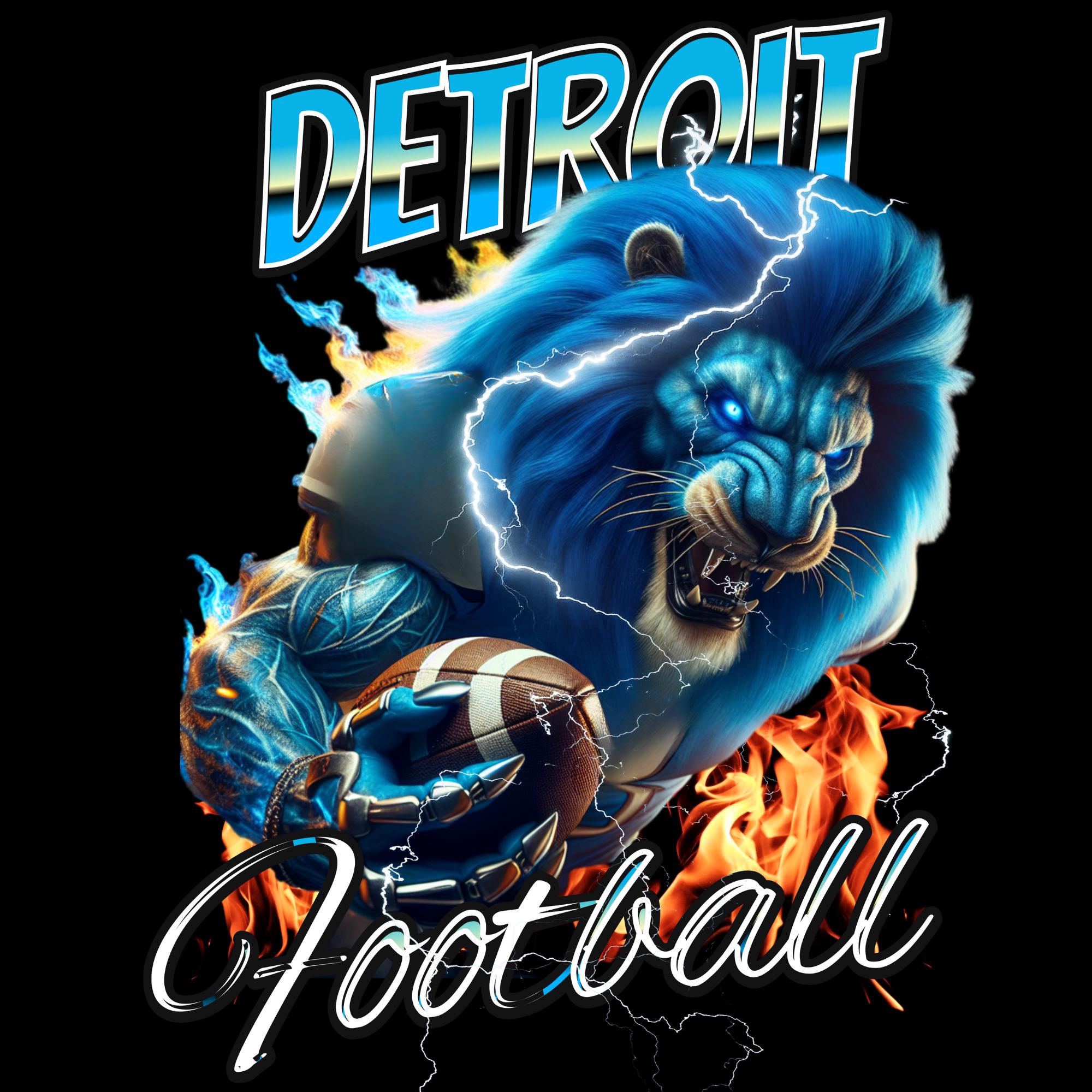 Unique Detroit Football Png Design,detroit Football Digital Download ...