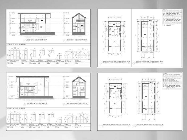 10'x20' Modern Tiny House Plan With Loft (A3 PDF) - Etsy