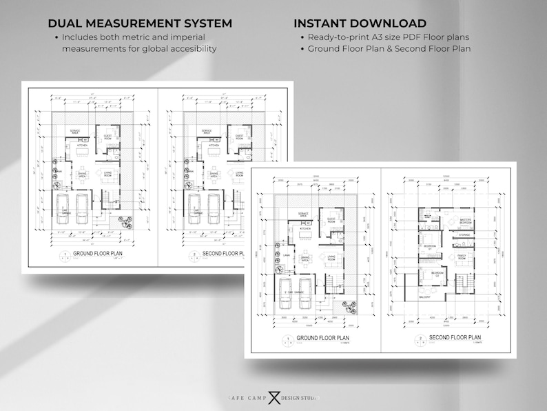 Modern Four Bedroom House Architectural Plan, 4 Bedroom, Family Room, Balcony, 2766 Sqft. Modern ...
