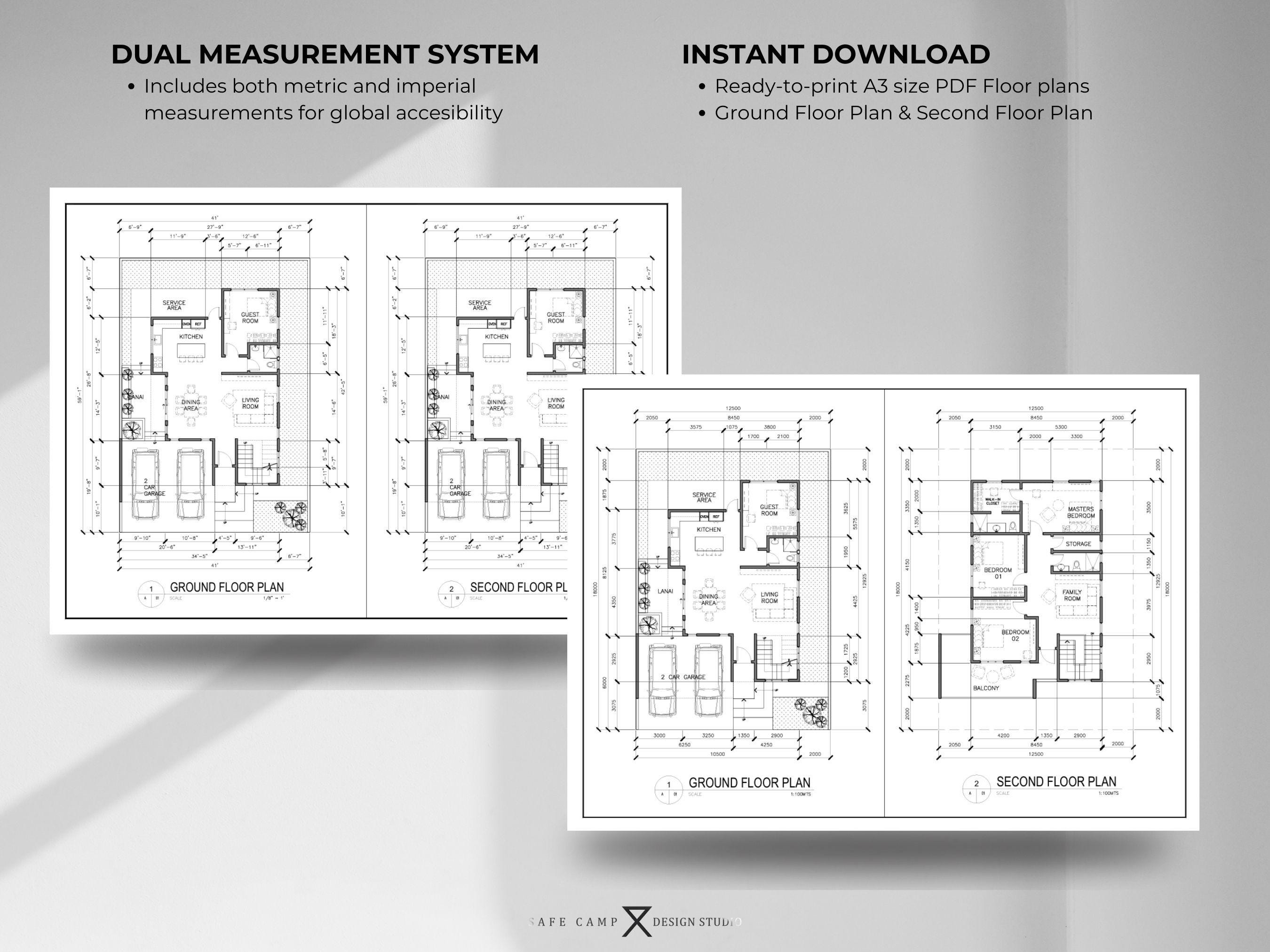 Modern Four Bedroom House Architectural Plan, 4 Bedroom, Family Room ...