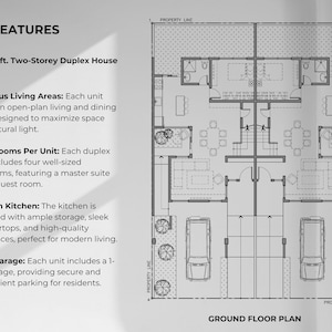 Two Storey Duplex House Architectural Plan, 4 Bedrooms, Balcony, Kitchen Lanai, 4780 Sqft Modern ...