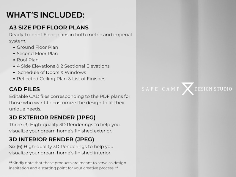 10'x20' Tiny House Architectural Plans, Elevations, Bedroom Loft, Kitchen, 200sqft Modern Cabin ...