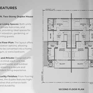Modern Duplex House Architectural Plans, 3 Bedroom, Living, Balcony, Gardens, 2395 Sqft. Modern ...