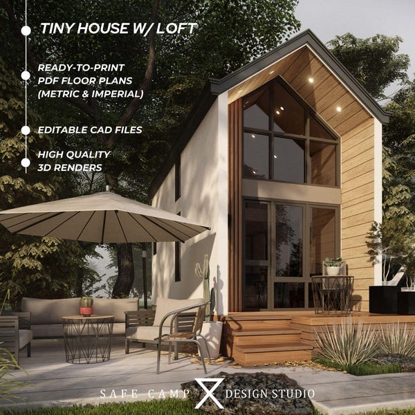 200 Square Feet Tiny House Plans - Etsy New Zealand