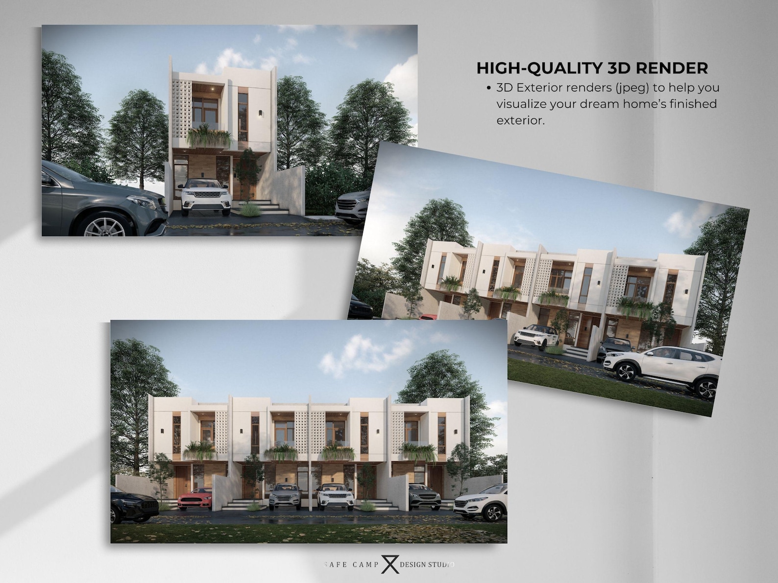 Modern Multi-unit House Plan, Duplex & Quadruplex Design (A3 PDF) - Etsy