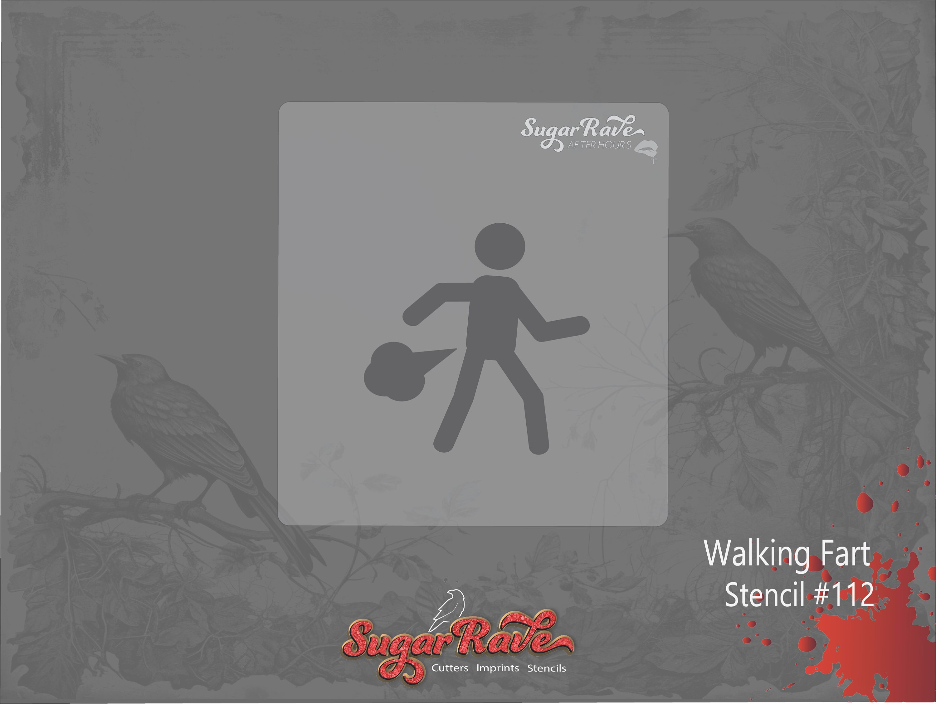 Walking Fart Stencil, Mature Humorous Baking Supplies, Gift for ...