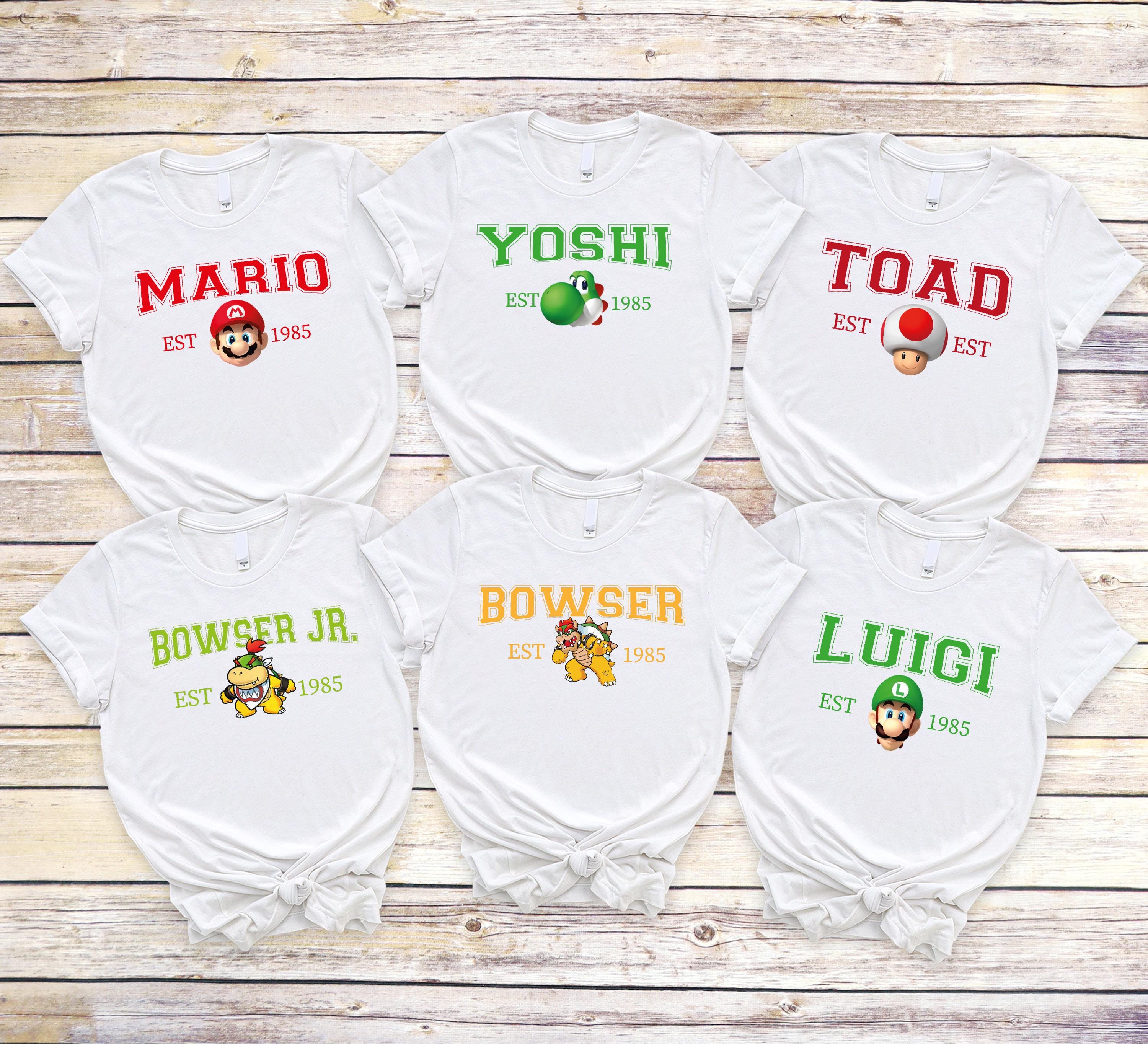 Super Mario Family Shirt,super Mario Character Shirt,super Mario ...