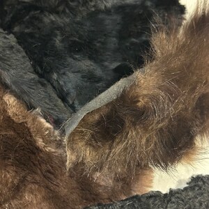 Salvaged Upcycled Mixed Species Fur Scraps - Fox, Muscrat, Beaver, Mink ...