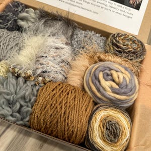 Knitting Art Yarn Bundle, 1.5 Lbs, Weaving Yarns, Bulk Cream Gray ...