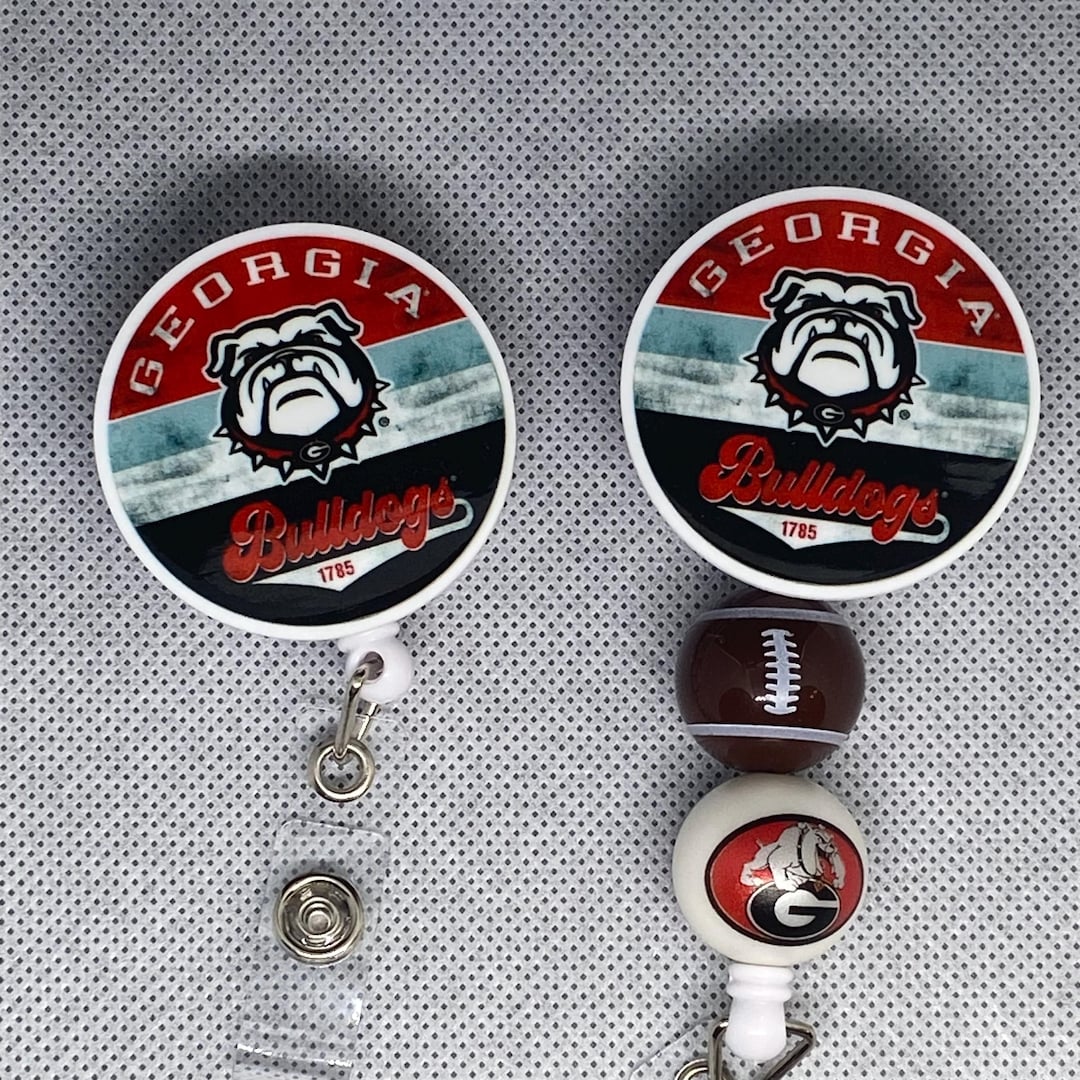 Georgia Bulldogs Acrylic Circle Badge Reel - Etsy