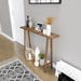 Walnut Narrow Console Table, Rustic Wooden Sofa Table, Mid Century ...