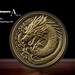 Dragon 3D Engraving Coin Design - Depthmap - STL - Engraving Design for ...