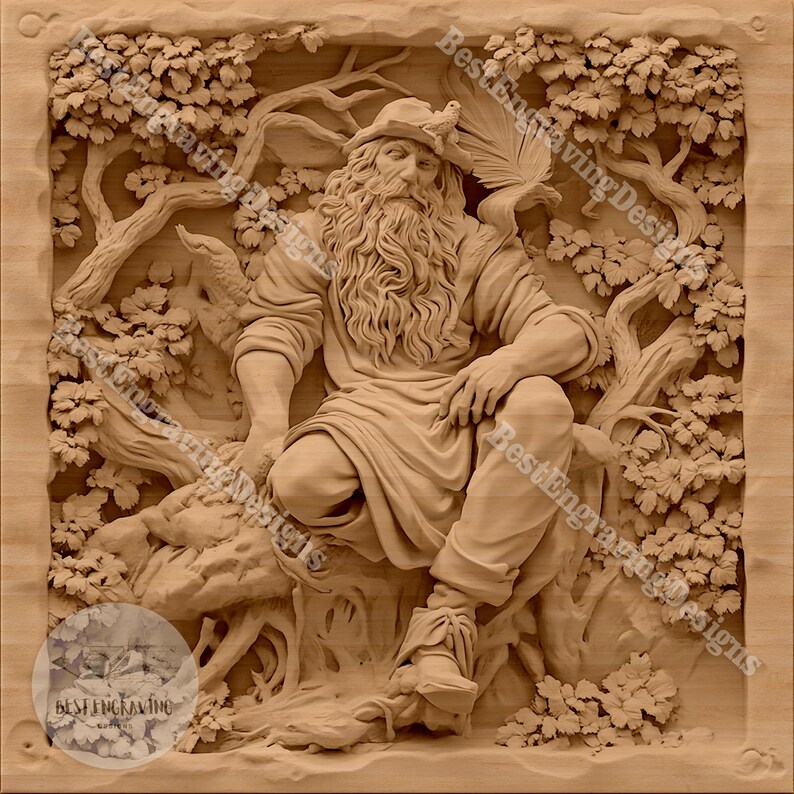Druid 3D Illusion Engraving Design Files for Laser Cutting and Etching ...