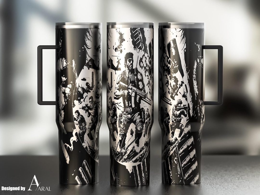 Fantasy Hitmen 40oz Tumbler Wrap SVG, Laser Engraving File, Mercenary ...