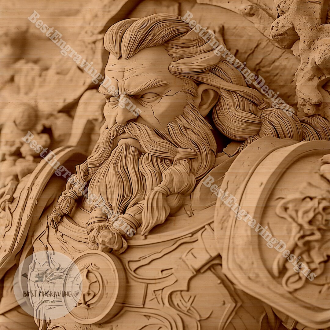 3D Dwarf Illusion Engraving Design Files for Laser Cutting & Crafting ...