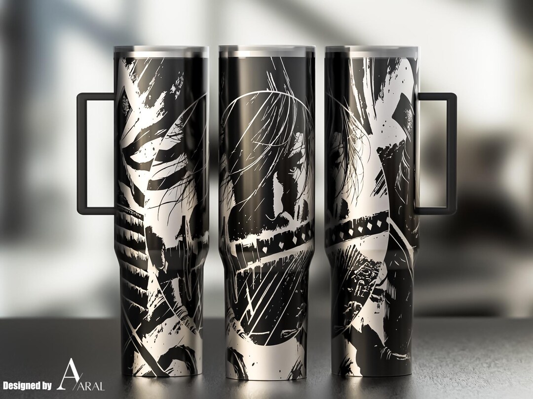 Ronin 40oz Tumbler Wrap SVG Laser Engraving File | Lone Samurai Design ...