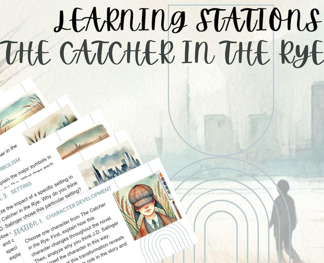 The Catcher in the Rye Learning Stations Bundle Engaging High School ...