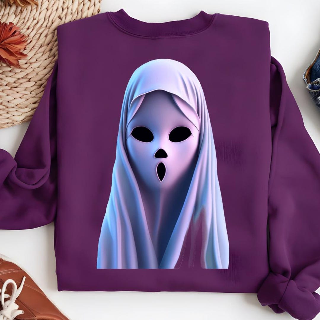 Ghost Face Clipart PNG | Pastel Spooky Halloween Design | Vaporwave ...