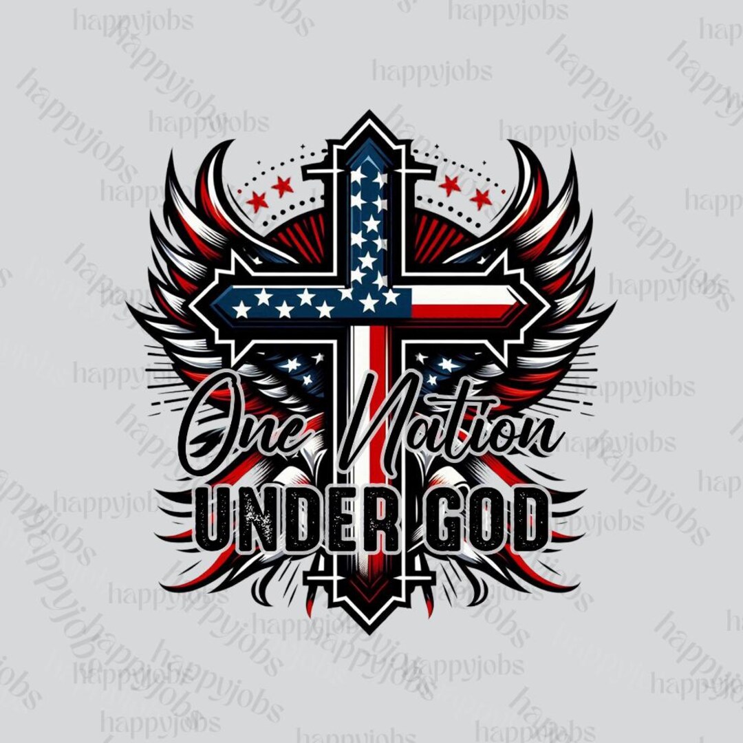 One Nation Under God PNG, 4th of July Christian Patriotic Sublimation ...