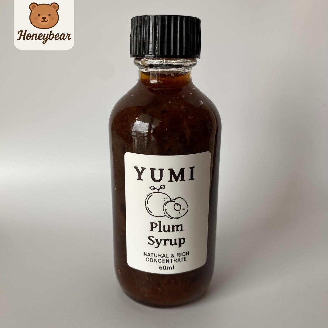 Homemade Plum Syrup With Real Fruit Pieces, Natural Fruit Drink Base ...