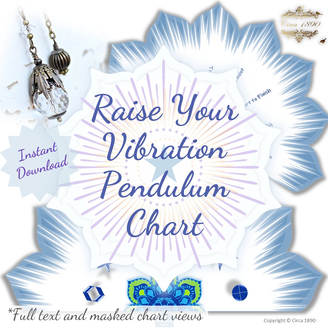 Raise Your Vibration Printable Pendulum Reading Chart - Etsy