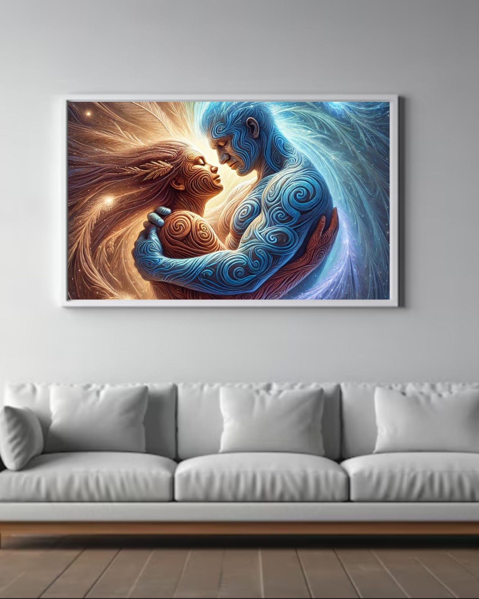 Ranginui and Papatūānuku Digital Download | 8x10 Maori Mythology Art ...