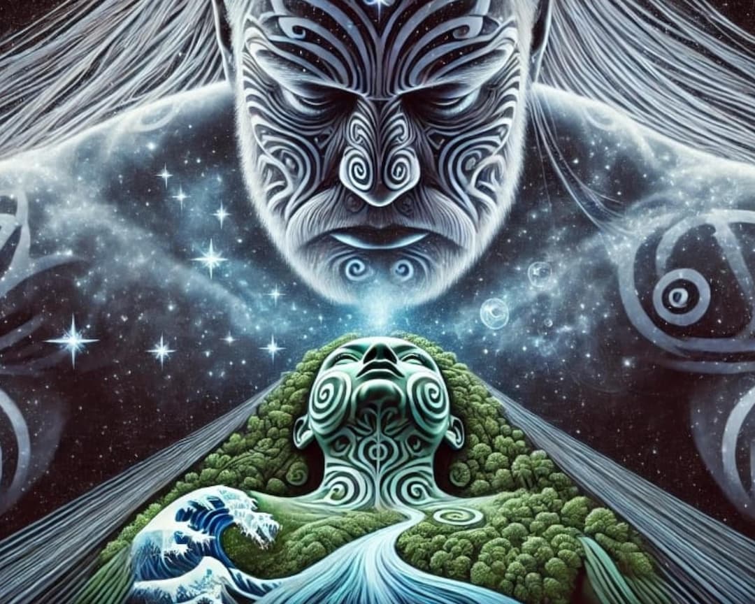 Maori Mythology Digital Art Print | Polynesian Spiritual Wall Art ...