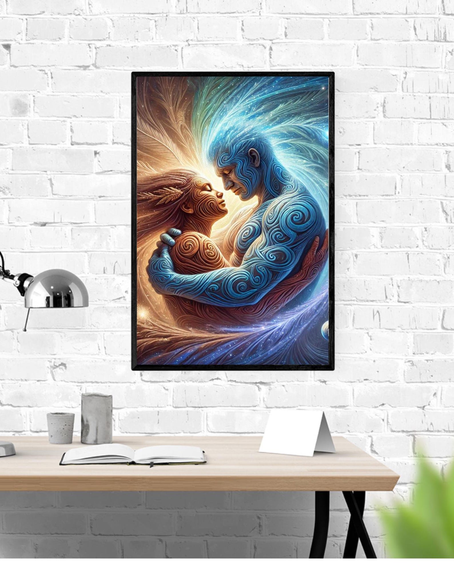 Ranginui and Papatūānuku Digital Download | 8x10 Maori Mythology Art ...