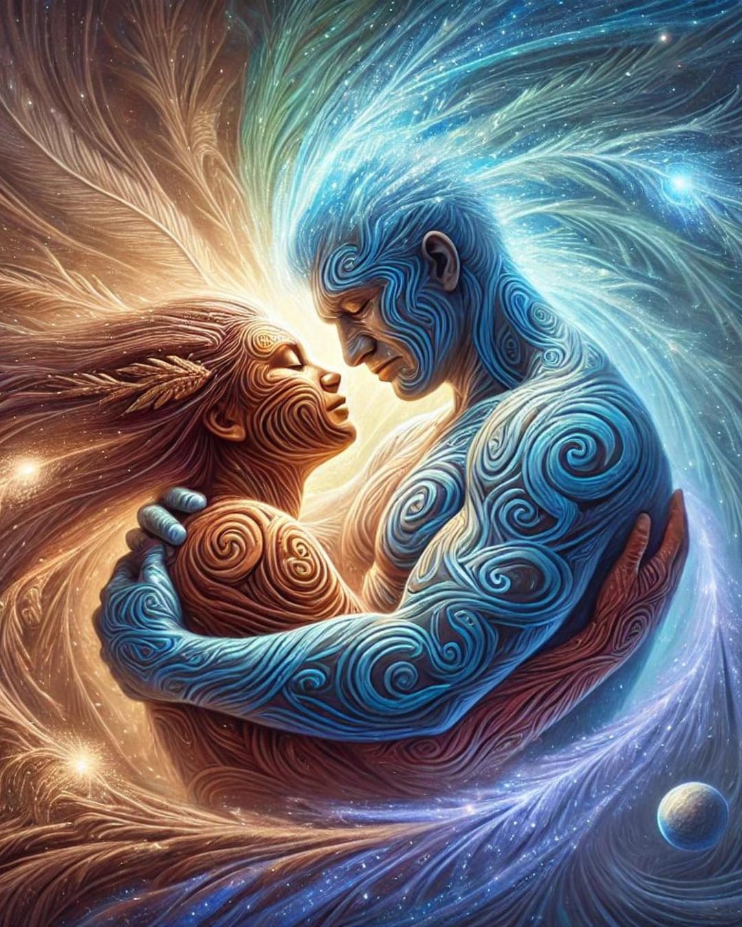 Ranginui and Papatūānuku Digital Download | 8x10 Maori Mythology Art ...