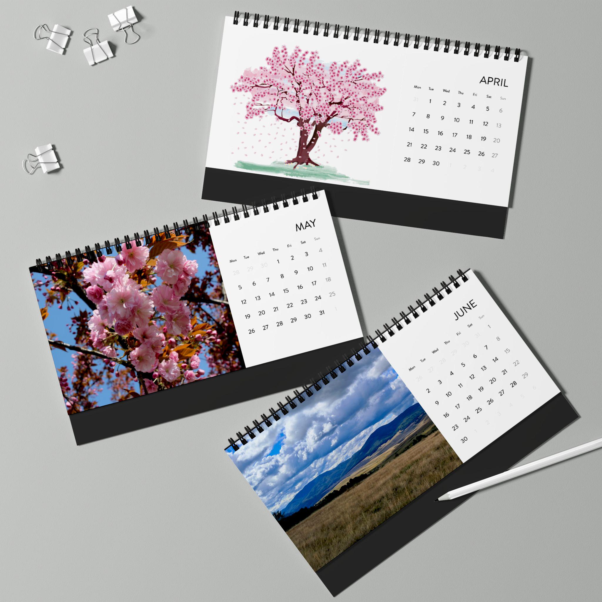 Simplex Desk Calendar 2025 Grid - Etsy