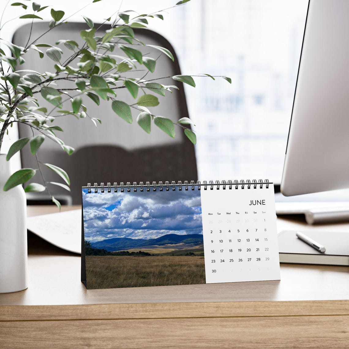 Simplex Desk Calendar 2025 Grid - Etsy