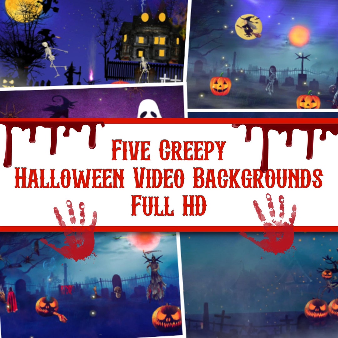 5 Creepy Halloween Animation Video Background in Full HD Quality - Etsy