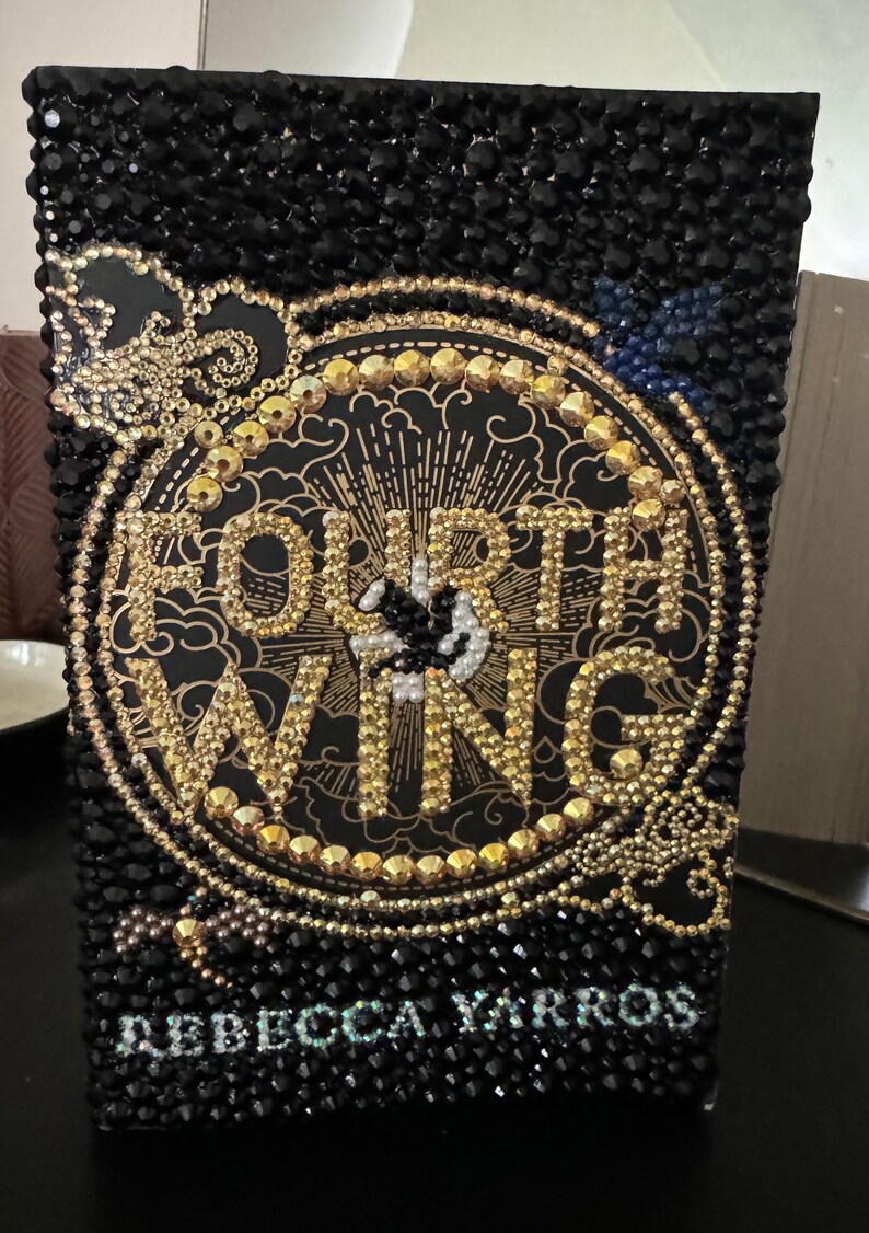 Bedazzled Fourth Wing Paperback | Hand-decorated Fantasy Novel ...