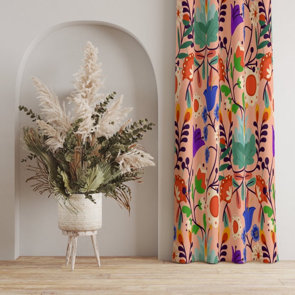 Multi Color Curtains - Etsy