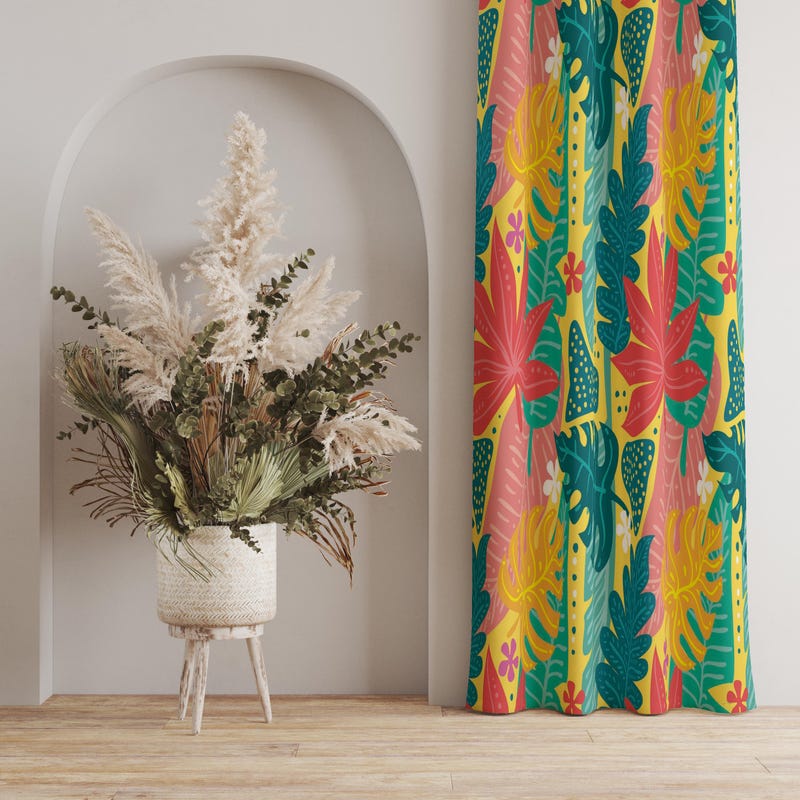 Tropical Curtains - Etsy UK