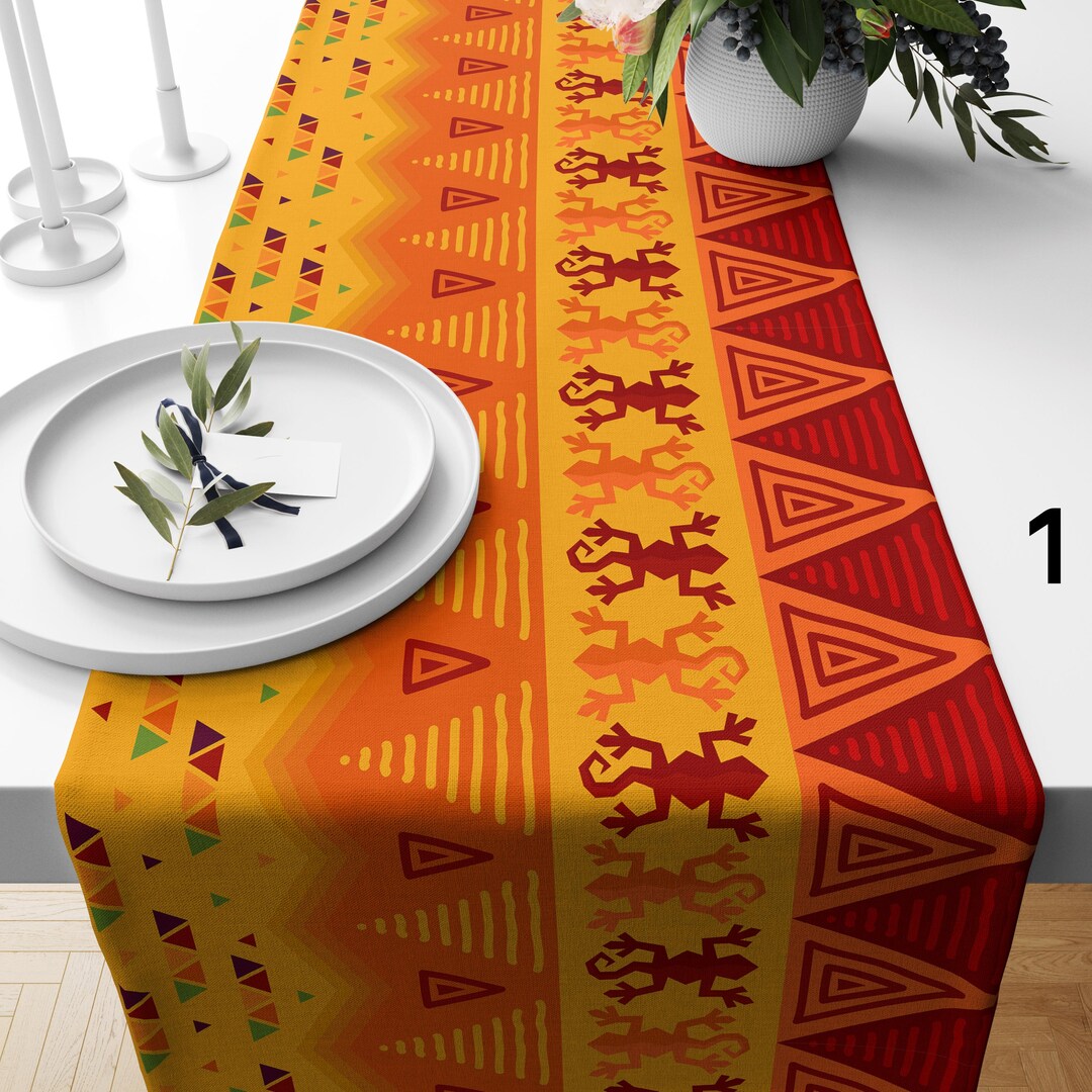 African Tribal Table Runner, Ethnic African Table Clothes, Ethnic Table ...