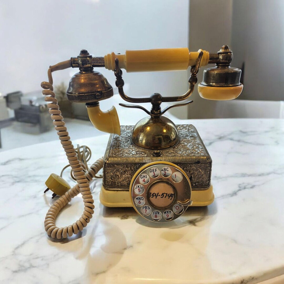 French Style Rotary Desk Vintage Telephone, Retro Landline, Radio Shack ...