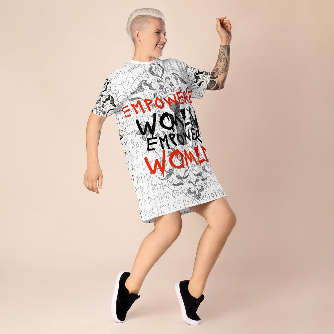 Artsy Bold Unique T-shirt Dress, Empower Collection Casual Wear ...
