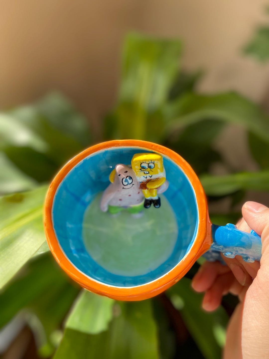 Spongebob Ceramic Mug Handmade - Etsy