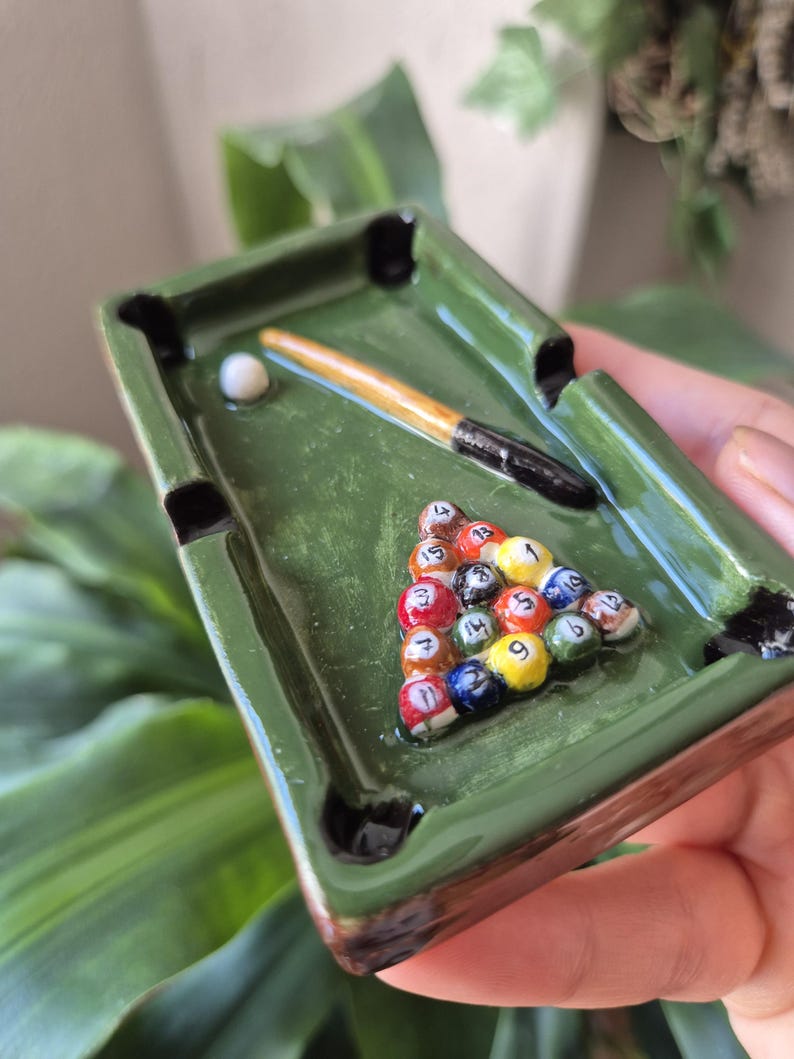 Billiards Ceramic Asthray Handmade - Etsy