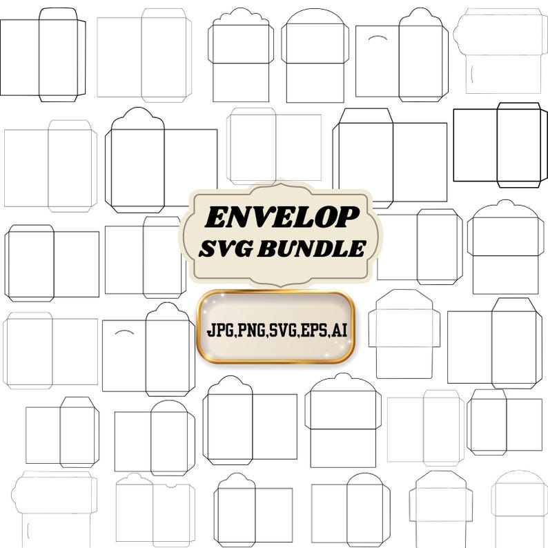 Envelope Template SVG Bundle: Printable Money, Wedding Envelopes ...