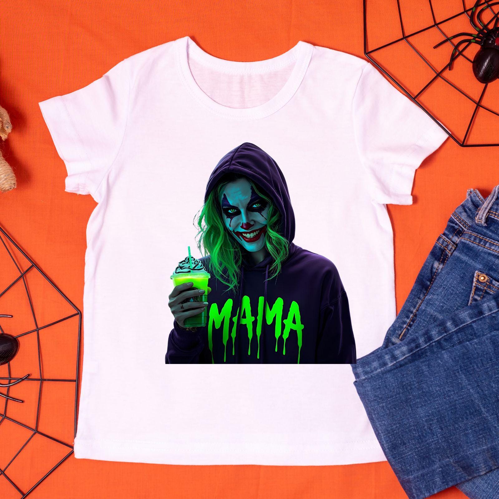 Spooky Mama Ghost Face PNG Bundle: Horror Halloween Clipart (digital ...