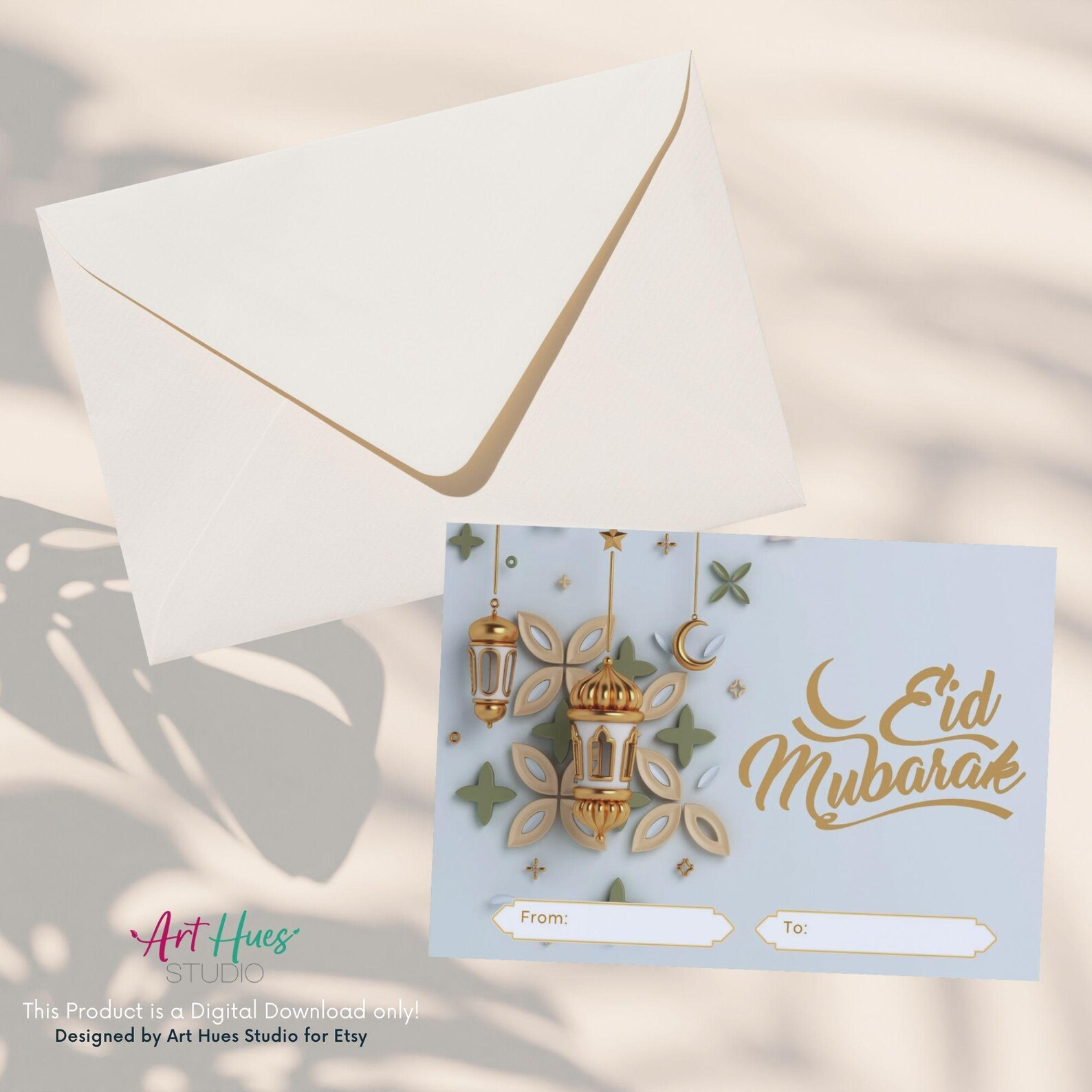 Eid Cards Pack of 10 | Eid Mubarak Cards Bundle | Greeting Cards for ...